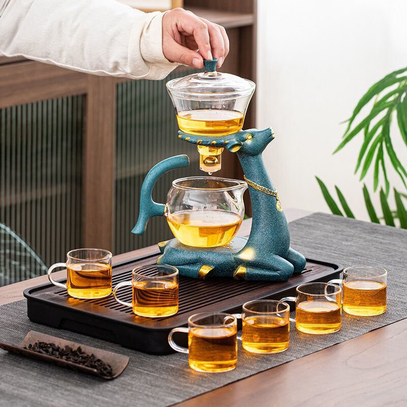Автоматический кунг-фу чайный набор Цветочный чайник термостойкое стекло Чайник заварочный