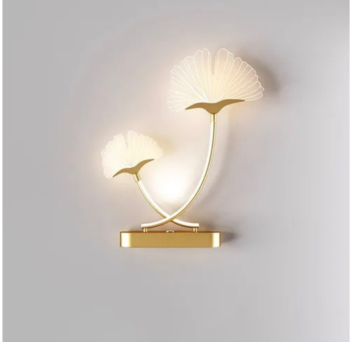 Настенный светильник, золотой, в виде лепестков, комплект из 2 шт
