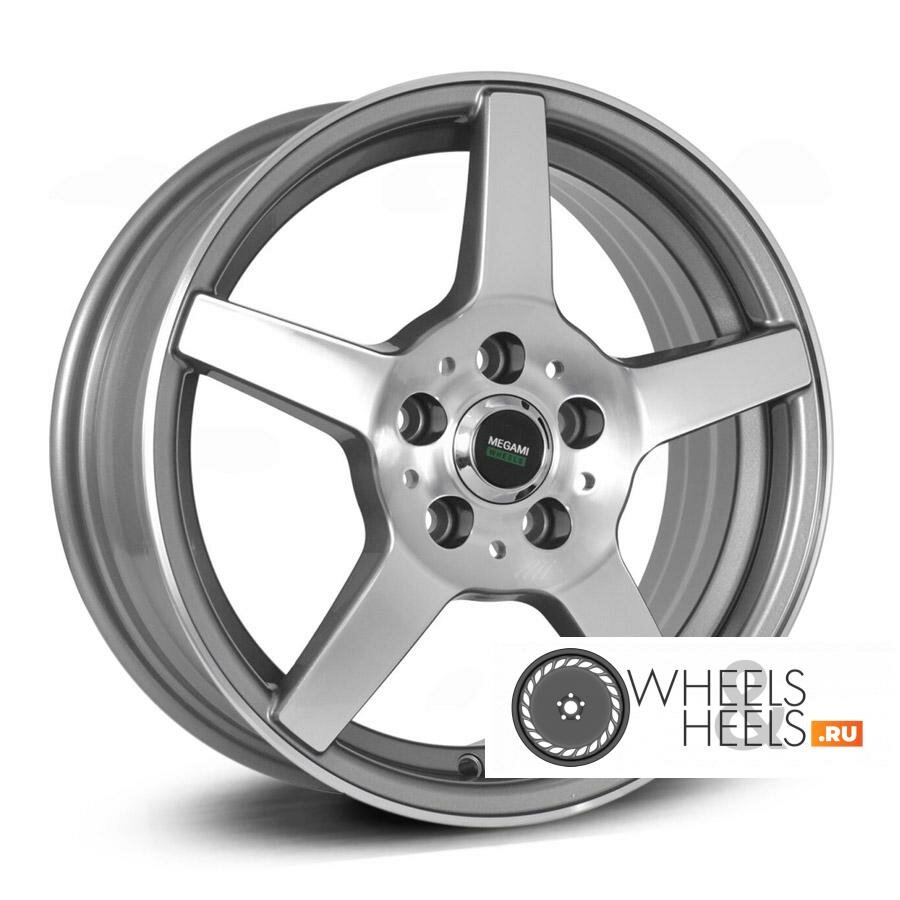 Диск автомобильный литой Megami AF-07 15x6 5x100 et38 dia57.1 Антрацитовый с полированной лицевой поверхностью