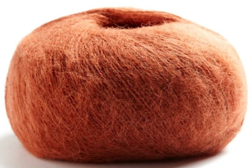 Cusi /Кузи/ пряжа Lamana, 100% альпака, 50г/225м (25, kupfer (медь), красный)