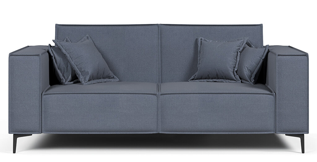 Диван-кровать Авиньон Мини, 180х95х90 см, велюр Navy, механизм Софа, прямой диван раскладной,