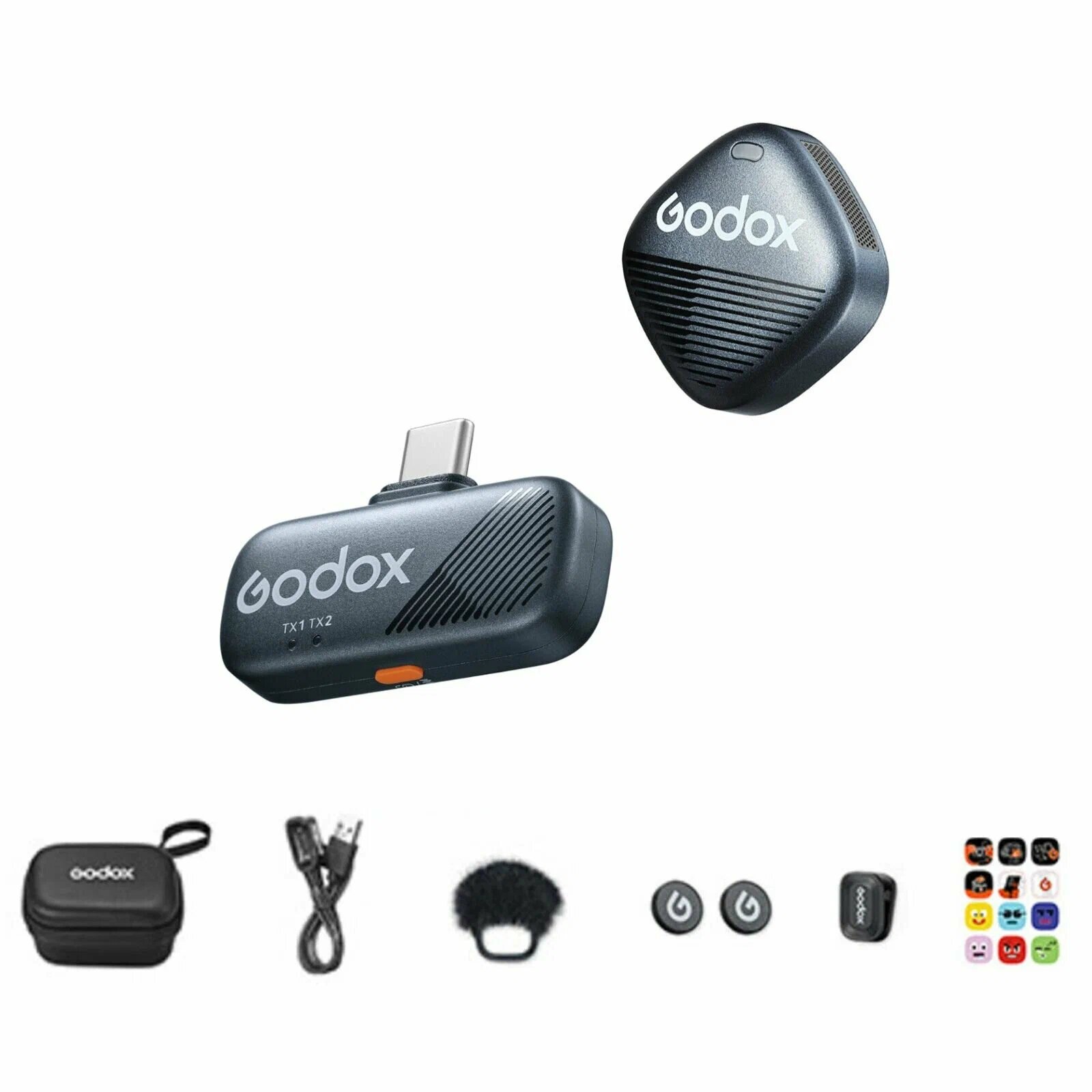 Петличная радиосистема Godox Cube SC Kit 1 для смартфона USB-C