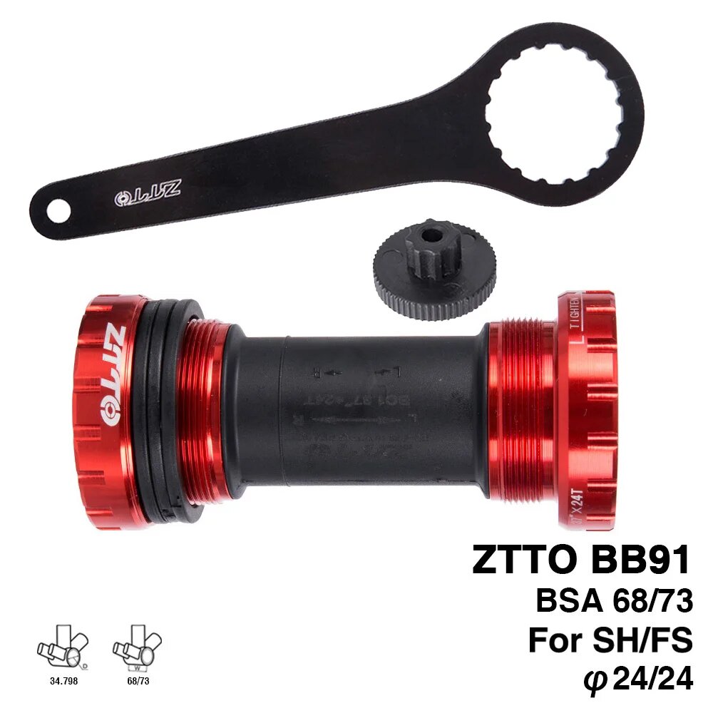 ZTTO Внешний подшипник каретки BB91 BSA 68 73 Красный, BB91 Red-tool