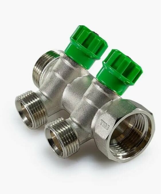 Коллектор вентильный TIM 3/4"x3/4"-2 выхода MR135N-3/4-2E