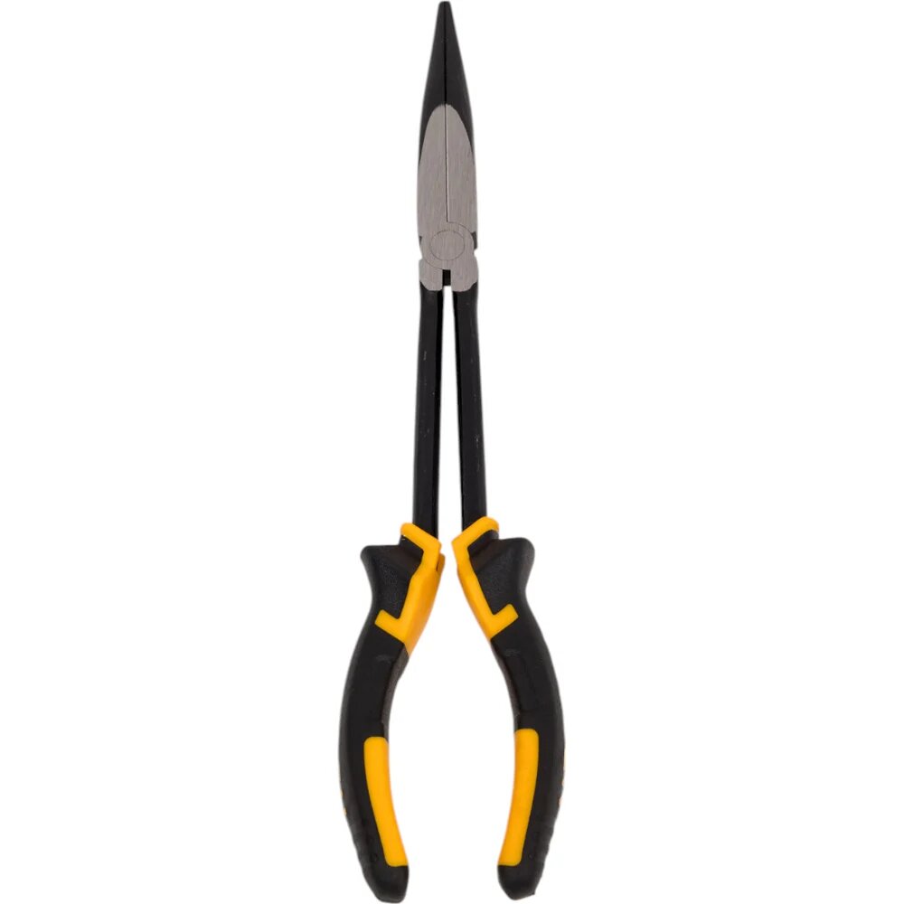 Длинногубцы TOLSEN удлиненные двухкомп. рукоятки 10290, инструментальная сталь, рукоятки PP/TPR, частичная насечка