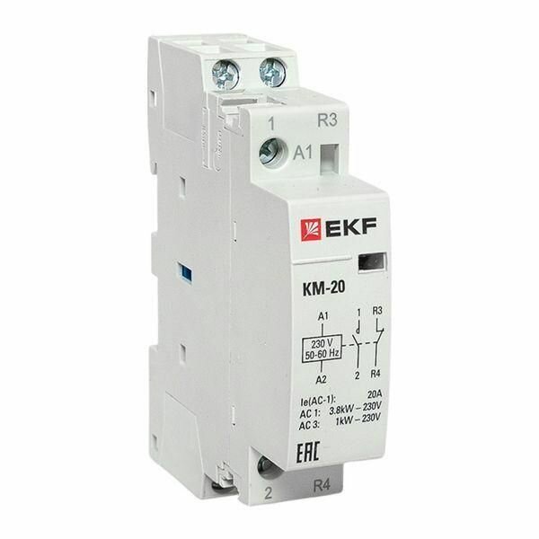 Контактор модульный КМ 20А NО+NC (1 мод.) EKF km-1-20-11