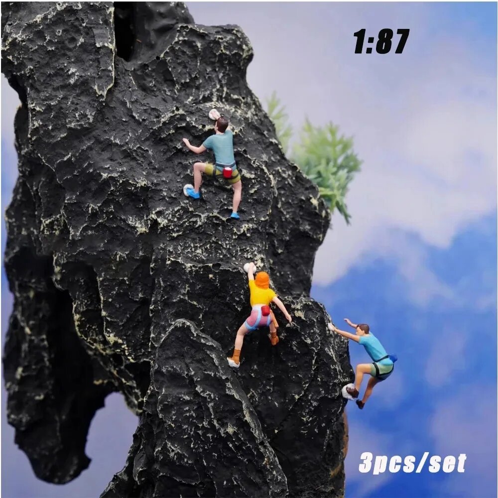 Миниатюрные фигурки альпинистов 1:64 1:87 для диорамы 87scale type 2