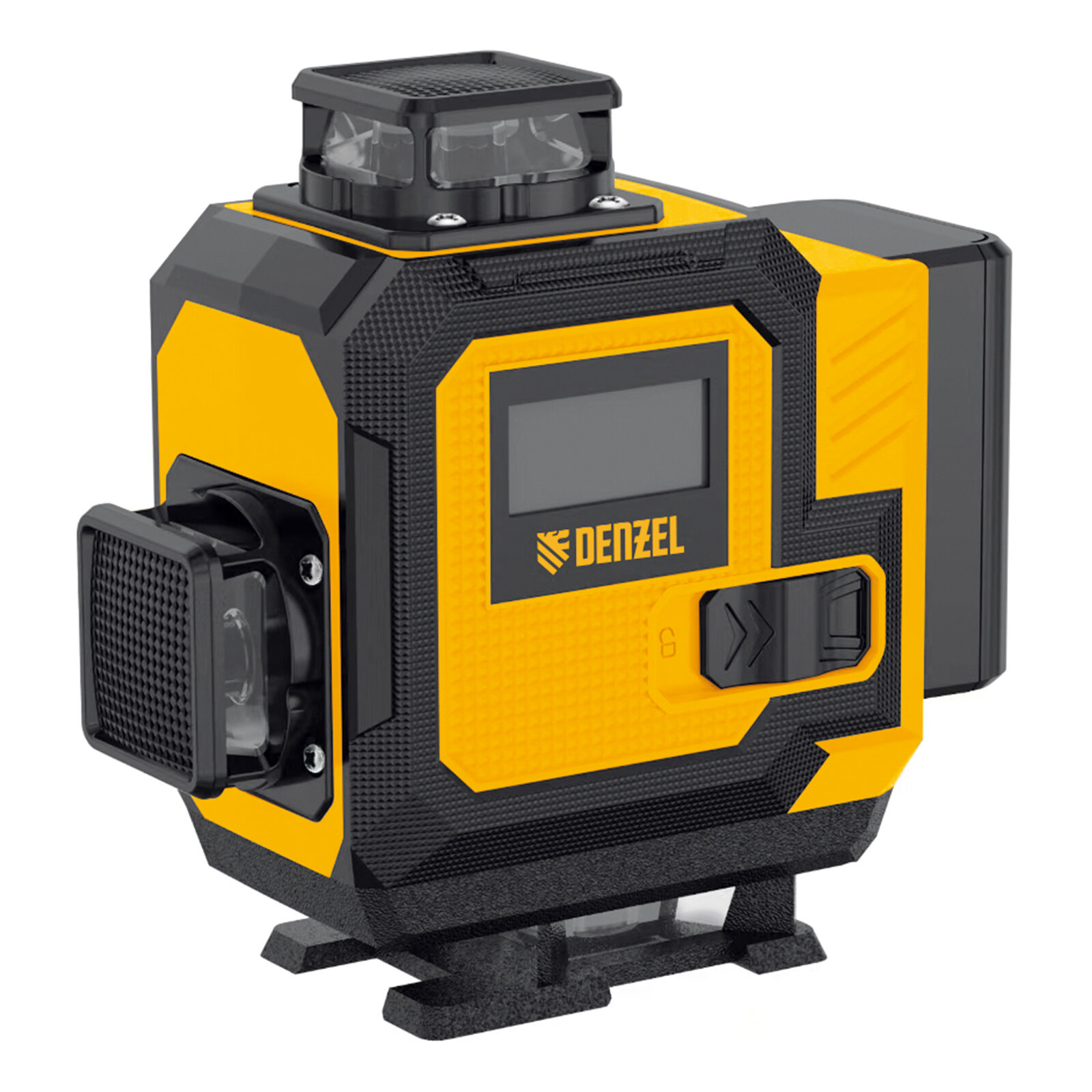 Лазерный уровень мультипризменный DLV 360-4T, 30 м, зеленый луч, Li-Ion 2,4 Aч, штатив Denzel, 350815