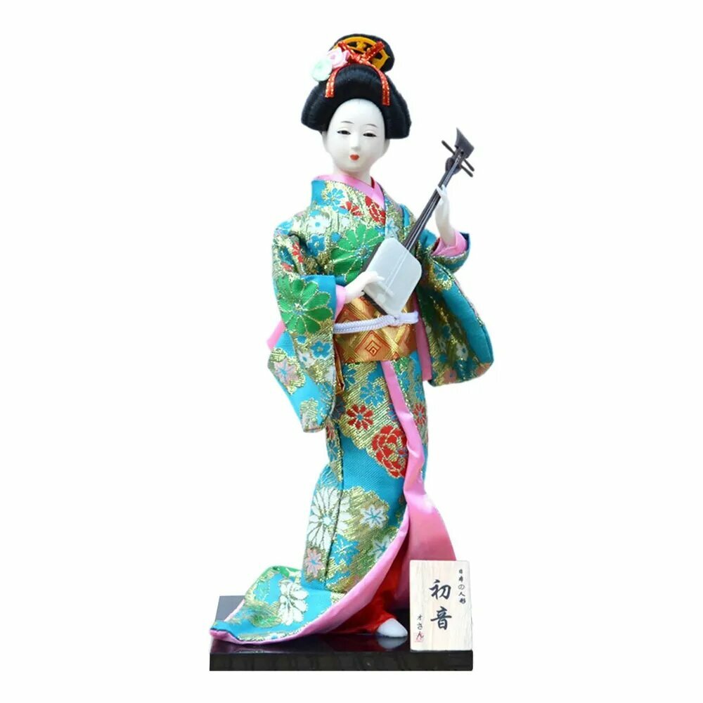 Настольная фигурка Кукла Кабуки Миниатюры Скульптура Основание 13смх13см Высота 30см