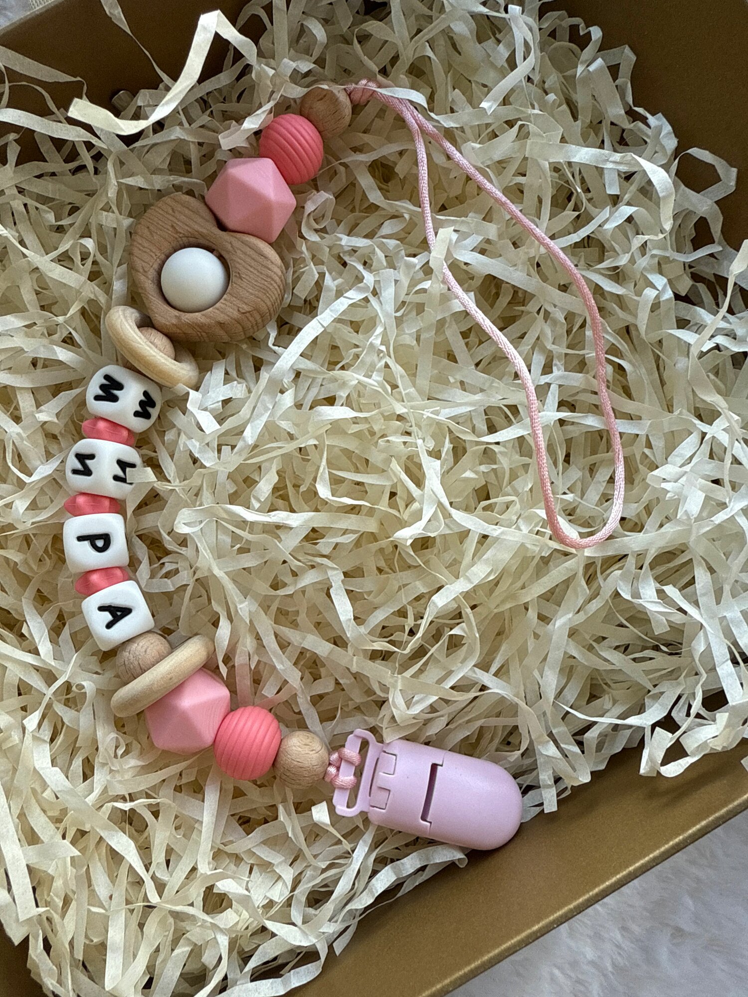 Держатель именной для соски Мира