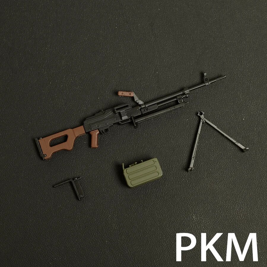 Миниатюрная модель пулемета PKM 1/12 для фигурок