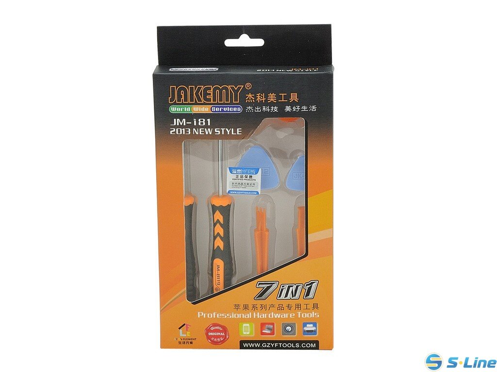 Набор отверток и инструментов JAKEMY JM-I81 7в1 для iPhone 4s 5 5s Samsung