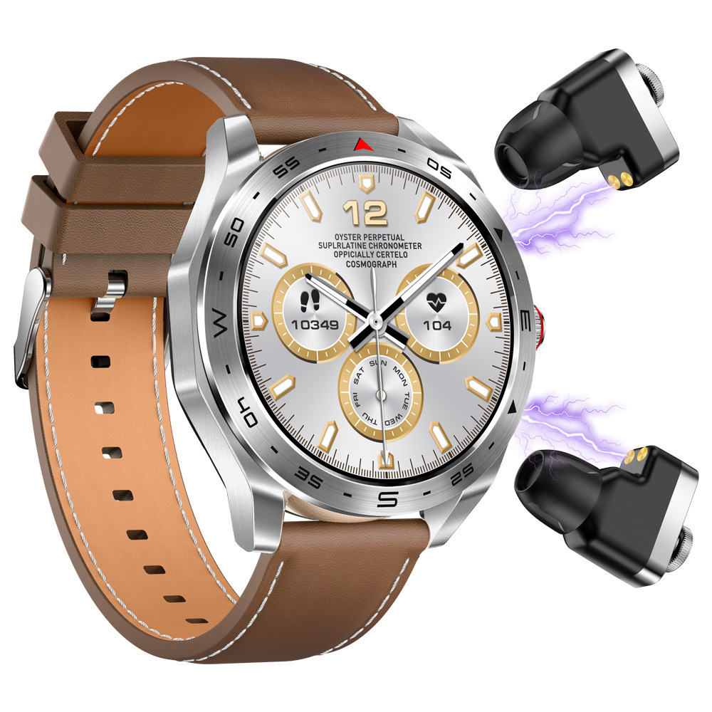 Смарт часы с наушниками, звонка музыки NFC, пульса и артериального давления, 2 ремешка