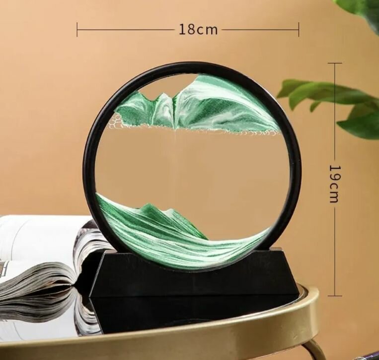 3D песочные часы для снятия стресса и релаксации — антистресс игрушка с цветным песком, декор для дома и офиса.