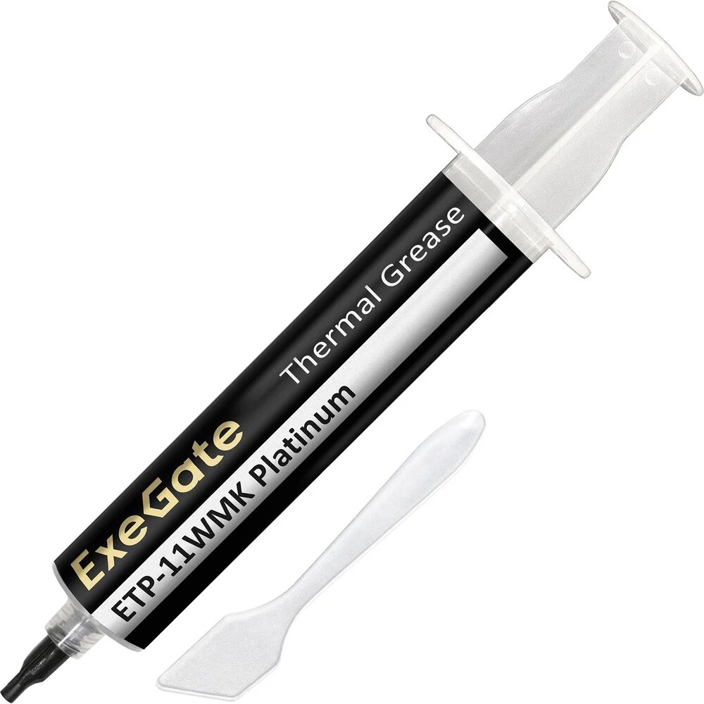 ExeGate Термопаста ETP-11WMK Platinum 11 Вт мК, 30г, шприц с лопаткой 293373