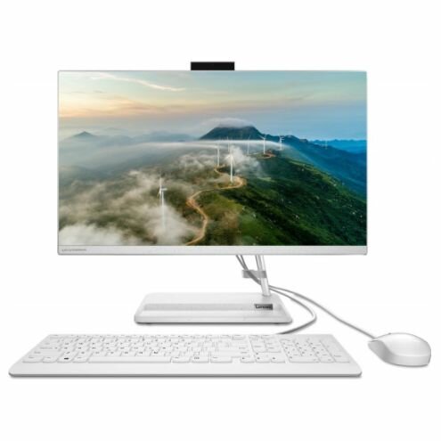 23,8" Моноблок Lenovo IdeaCentre AIO 3 24IAP7 (F0GH01DMRK) серебристый - 1920x1080, Intel Pentium 8505, ядра: 5 x 1,2 ГГц, 8 ГБ, SSD 256 ГБ, Intel UHD Graphics, Windows 10 Pro