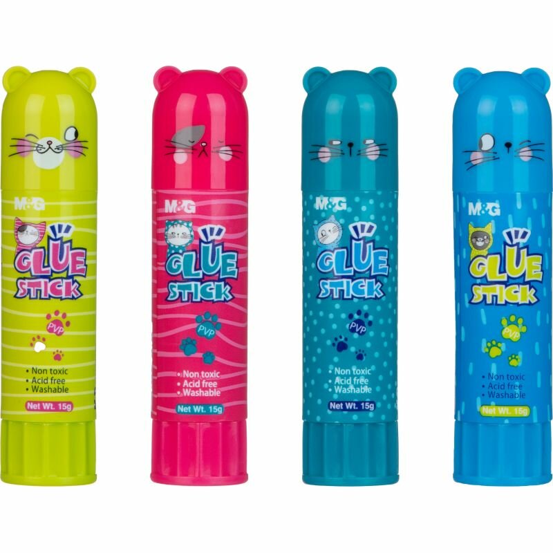 Клей-карандаш M&G So Many Cats, PVP, 15 г