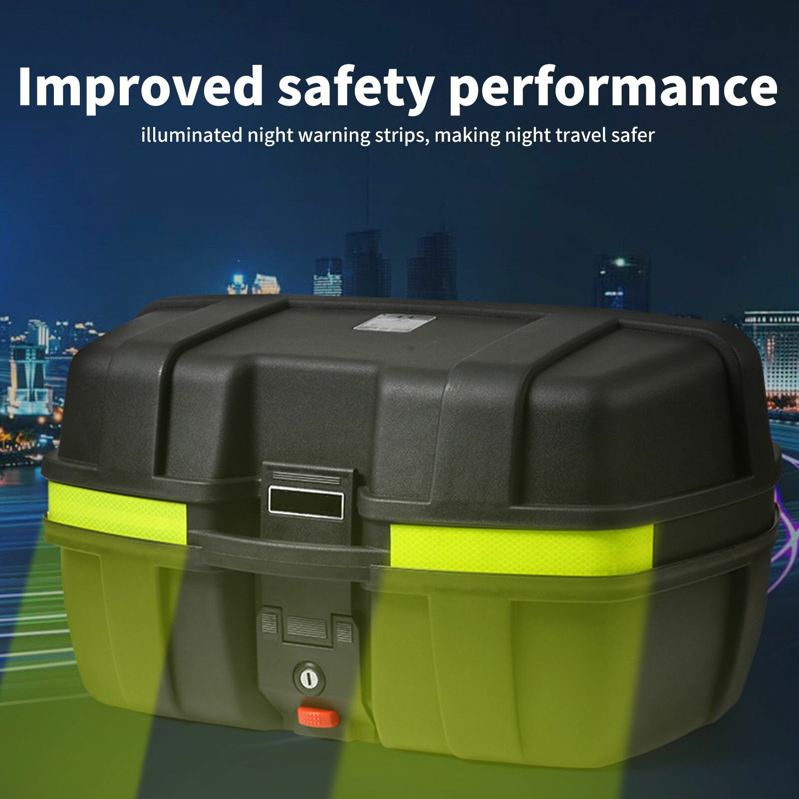 Черный 52L багажный кофр для мотоцикла/скутера