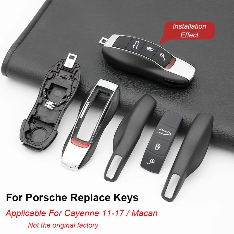 Для Porsche Cayenne Macan Panamera 718 Boxster 911, чехол для автомобильного ключа, корпус, модификация дистанционного управления, замена корпуса, замените завод