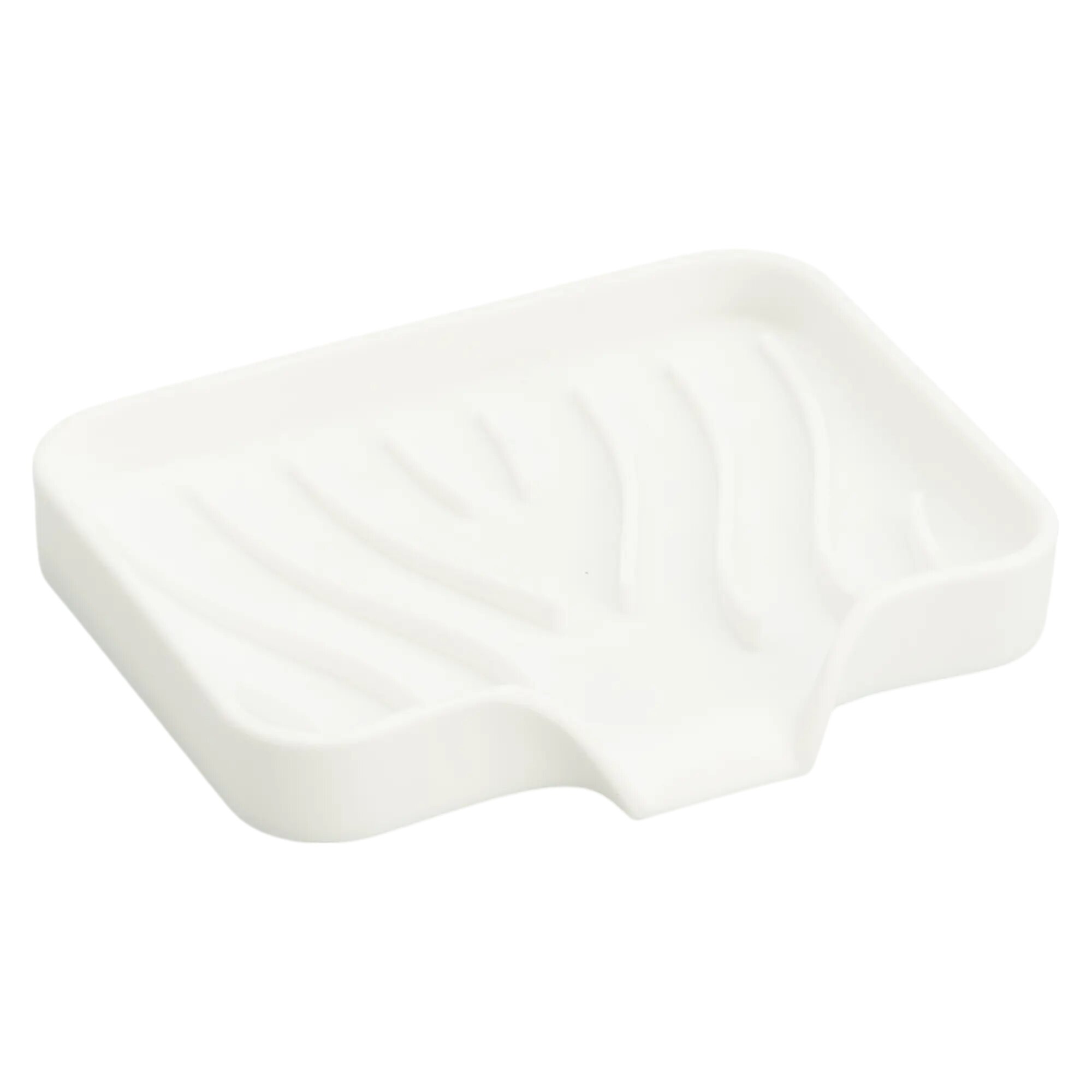 Vidage Ангрен силиконовая мыльница белого цвета для ванной комнаты настенная легкая в уходе