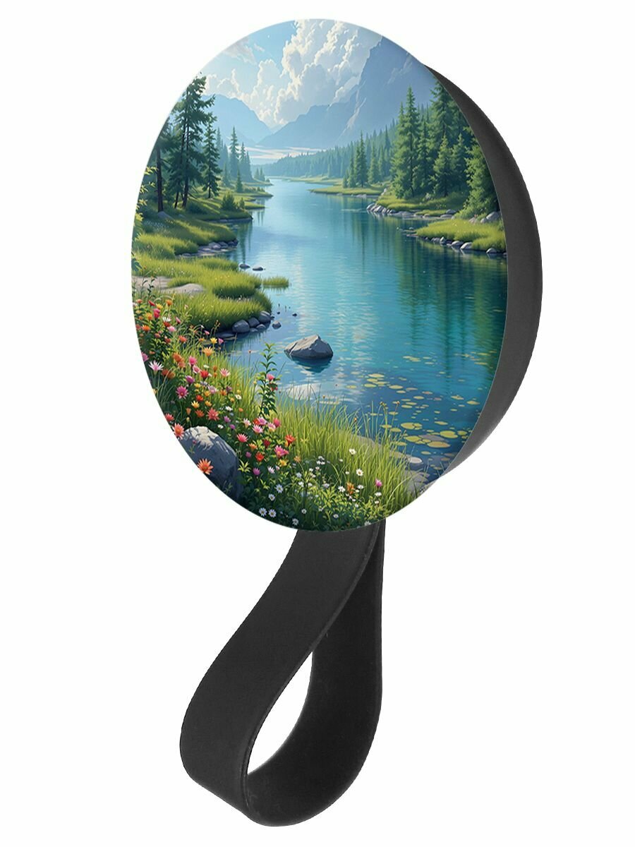 Кольцо-держатель с зеркалом Krutoff для телефона Наши просторы