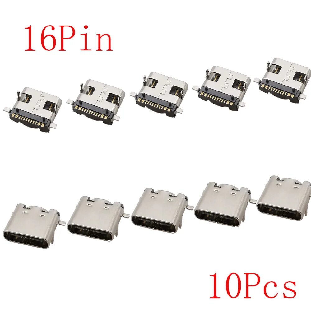 USB-разъем Type-C женский 2/6/16/24 контакта P 16Pin