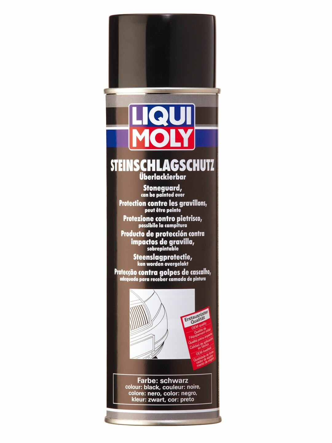 Антигравий черный Steinschlag-Schutz schwarz 500мл Liqui Moly 6109