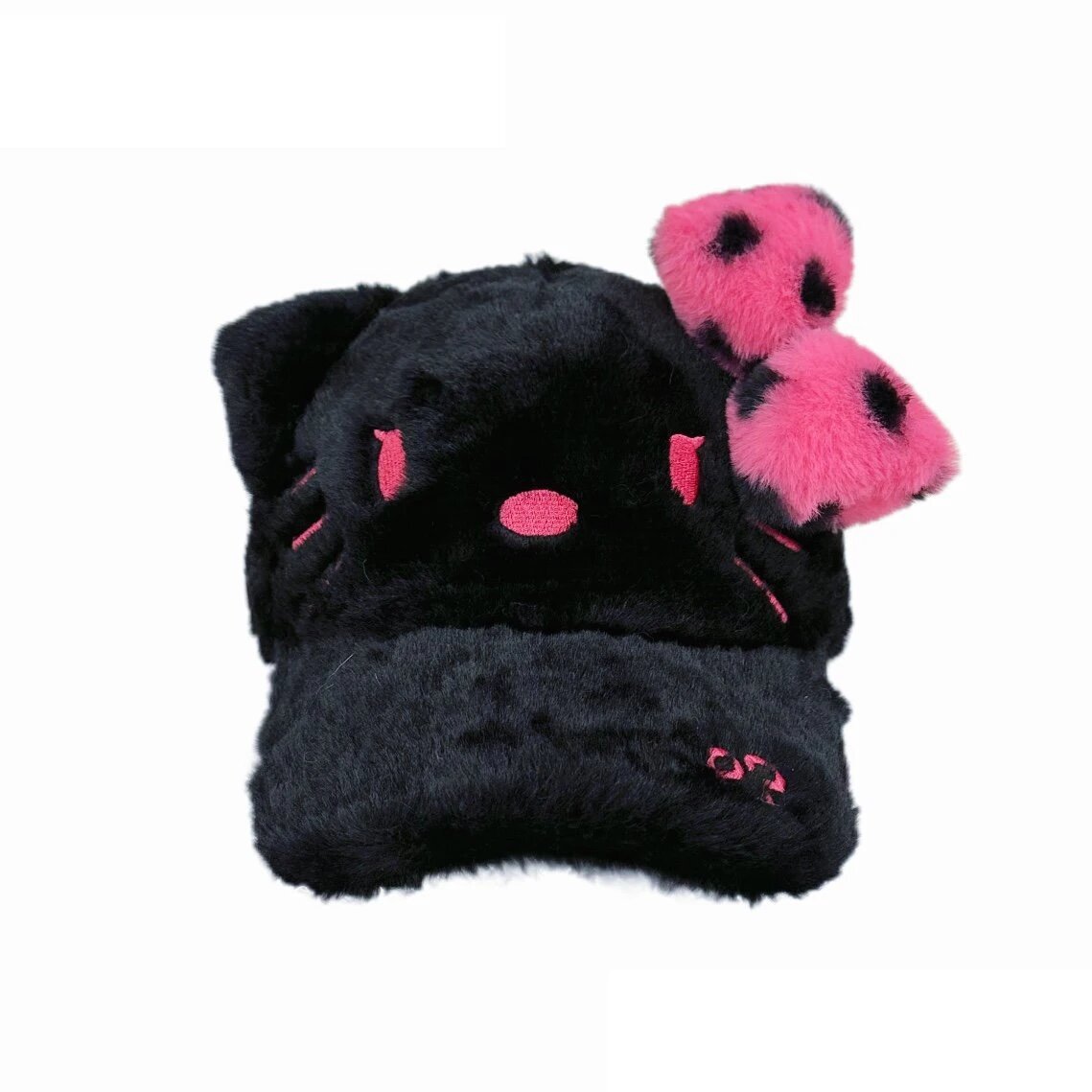 MINISO Черно-розовая плюшевая бейсболка Hello Kitty, Черный