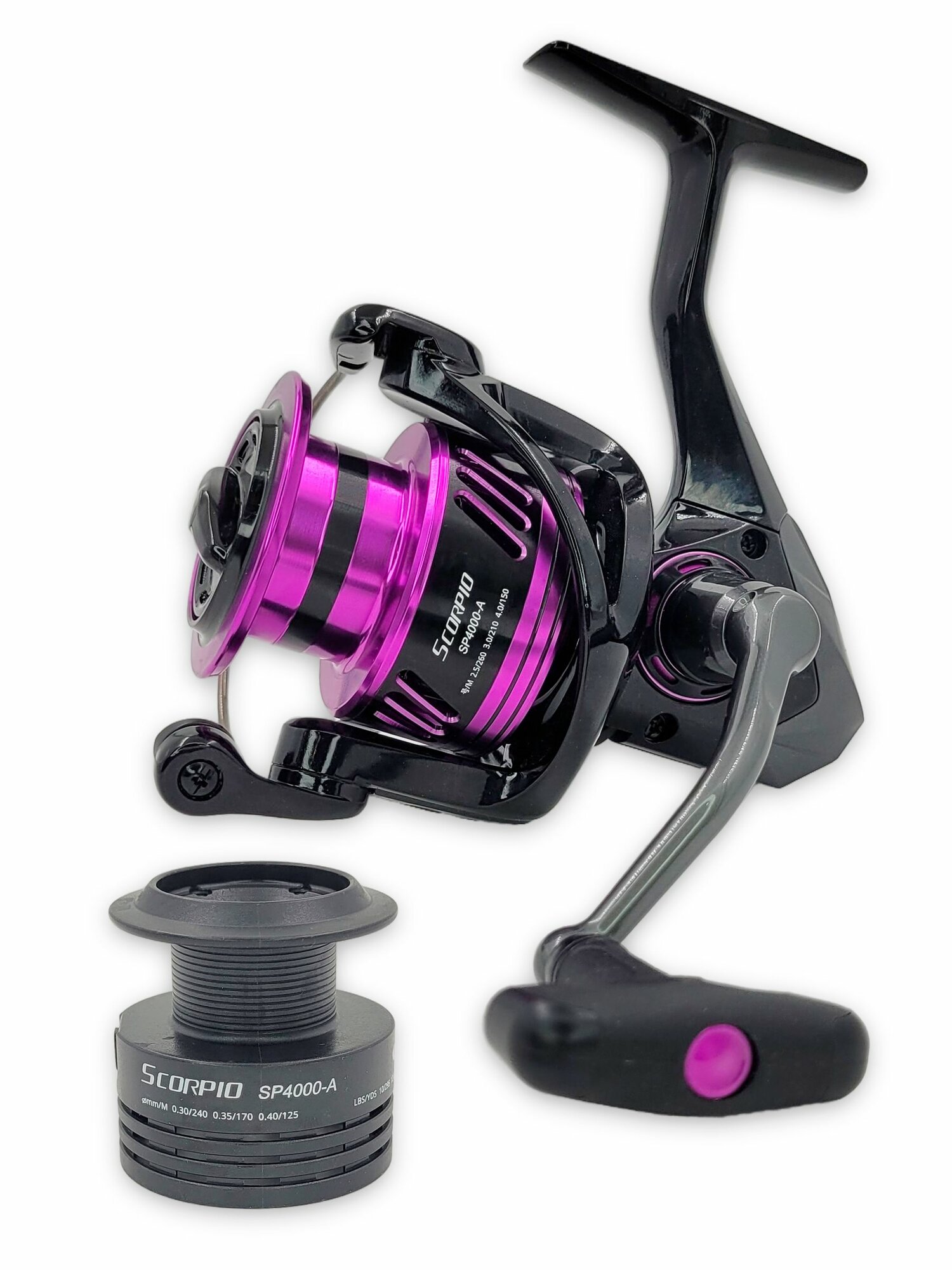 Катушка для спиннинга Okuma SCORPIO 1000S-A, катушка для удочки с передним фрикционом, с дополнительной шпулей