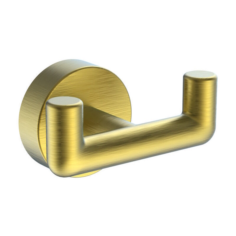 Крючок для ванной комнаты двойной Raglo R320.052.03, золотой сатин