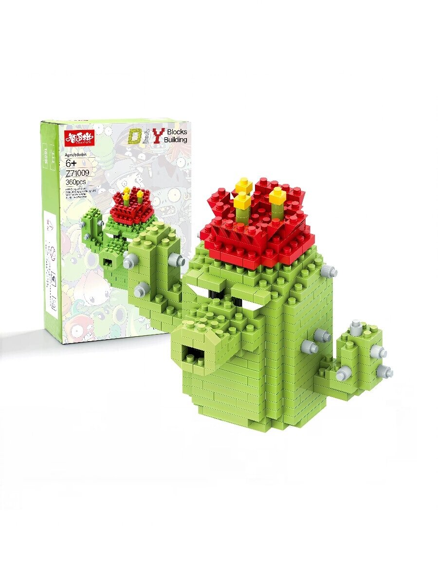 Конструктор Зомби против Растений - "Кактус", 360 деталей, от 14 лет