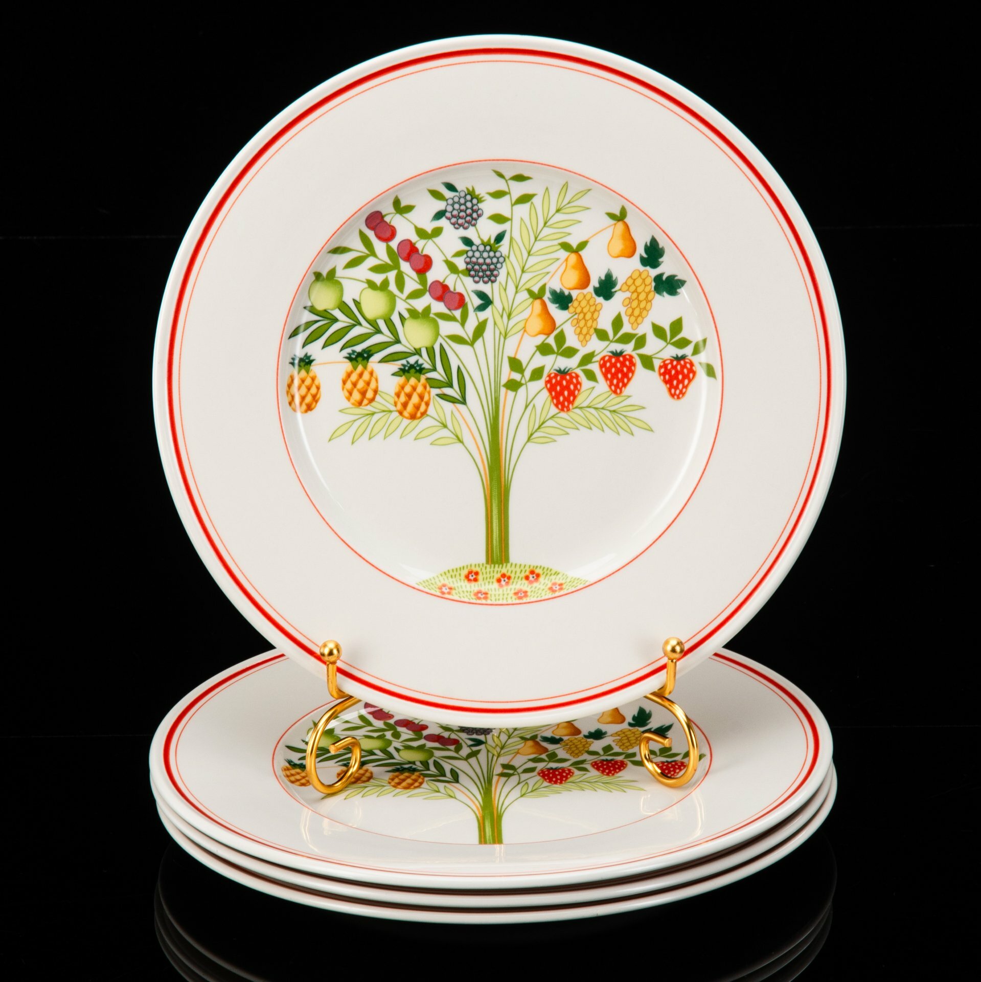 Набор обеденных плоских тарелок на 4 персоны, коллекция Bon Appetit, фарфор, vitro