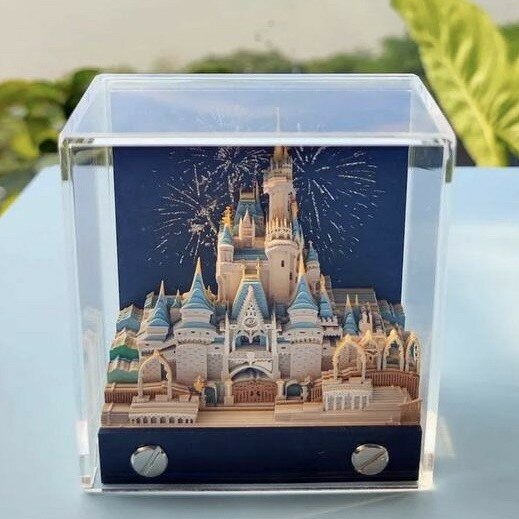 Адвент-календарь "Сказочный замок Золушки", 3D, 146 страниц, акриловая коробка