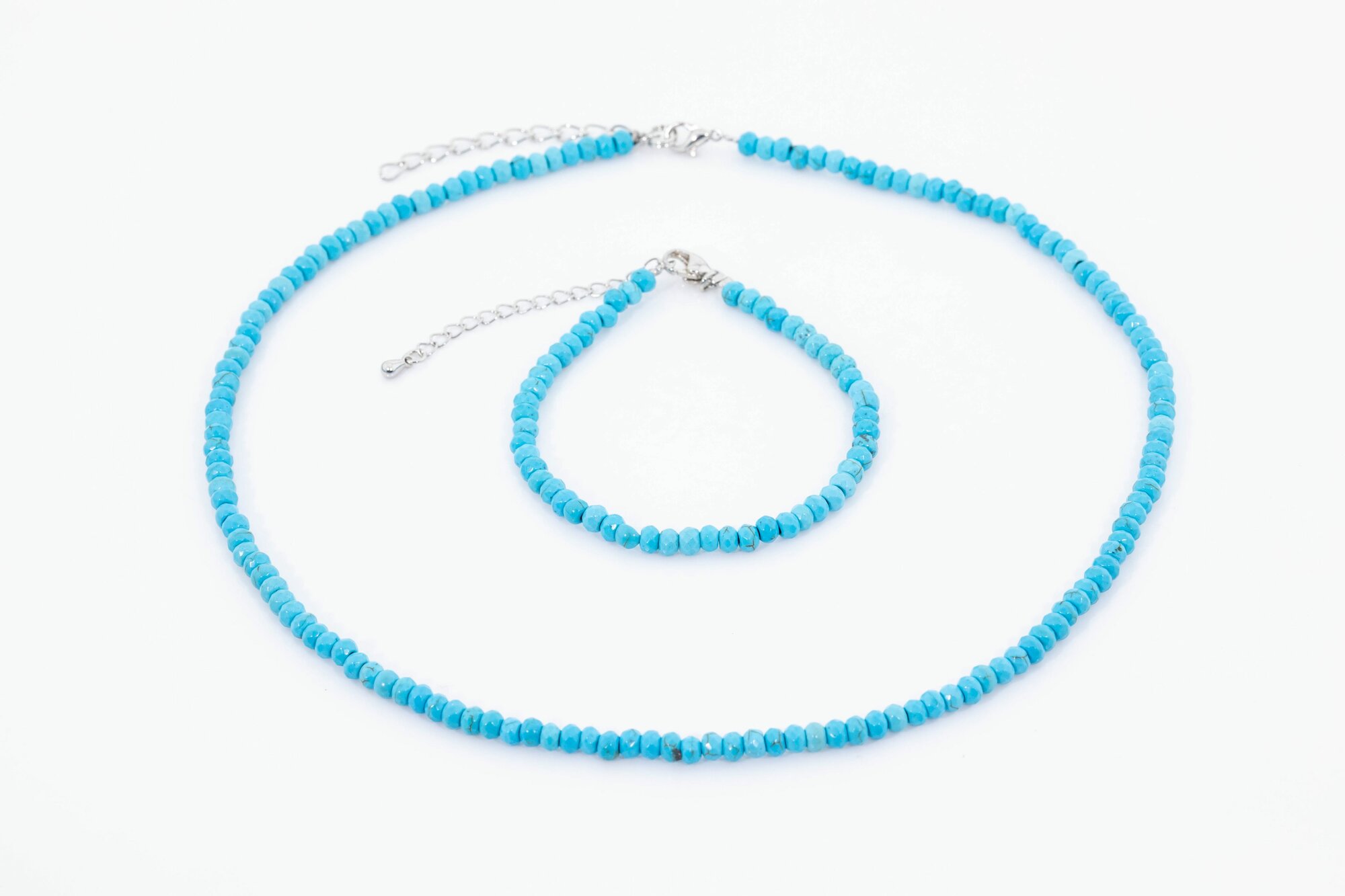 Комплект бижутерии: колье, искусственный камень, агат синтетический