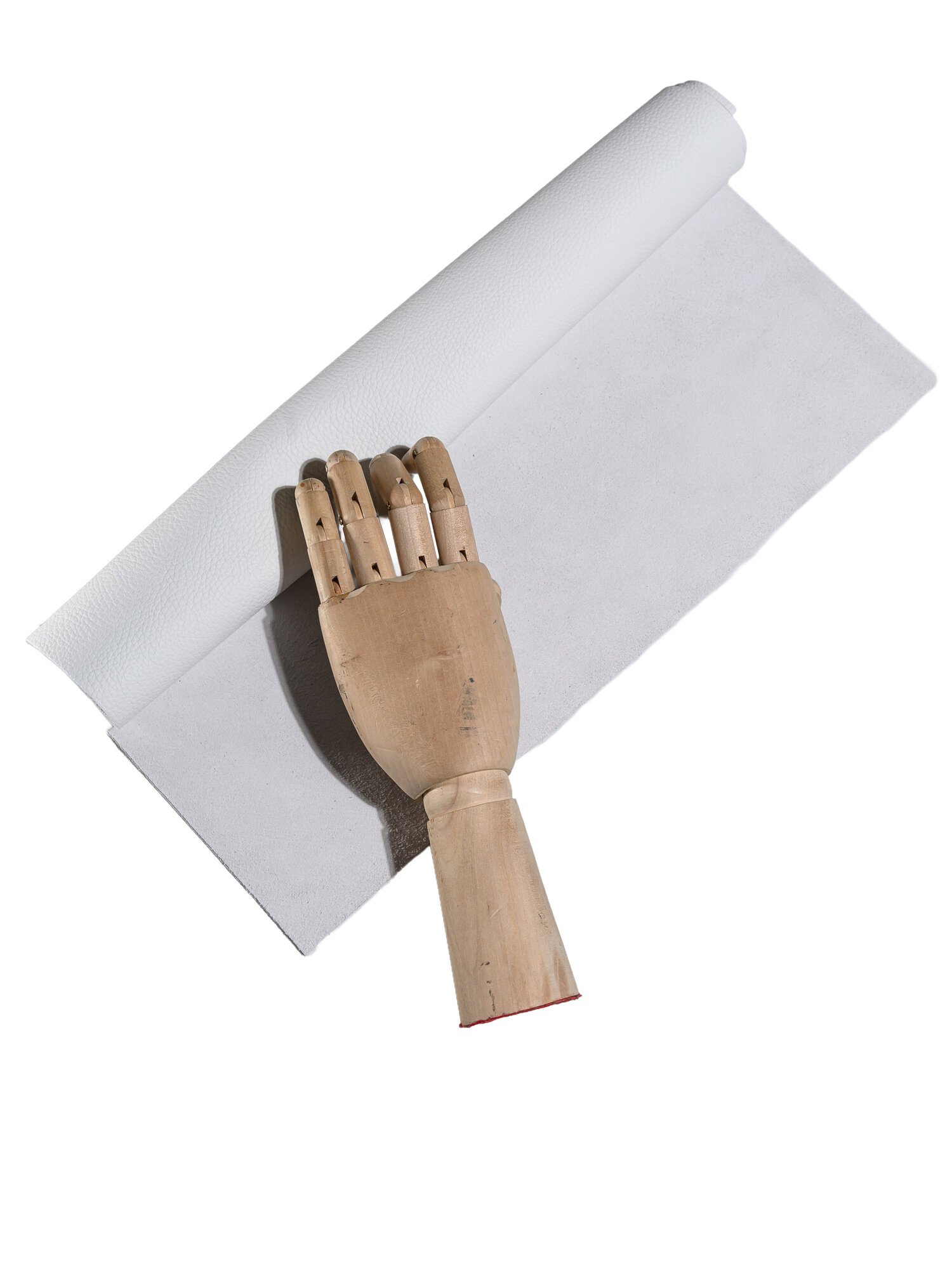 Кожа натуральная в листах. Флотер 1.4-1.6 мм. А2. Ледяной белый.