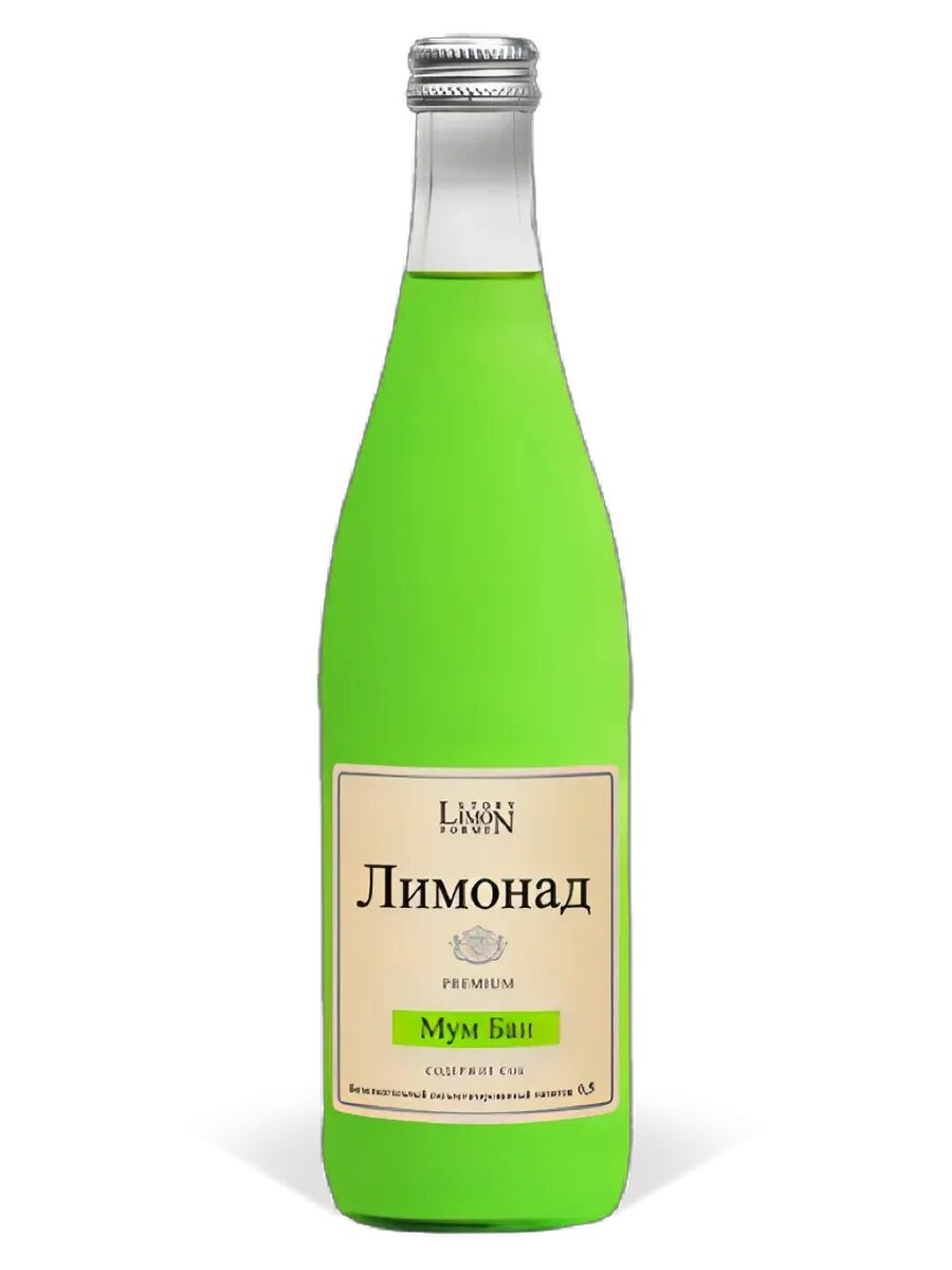 Лимонад Limon Story Мум Баи, в стеклянной бутылке, сильногазированный, 0.5 л, 4шт