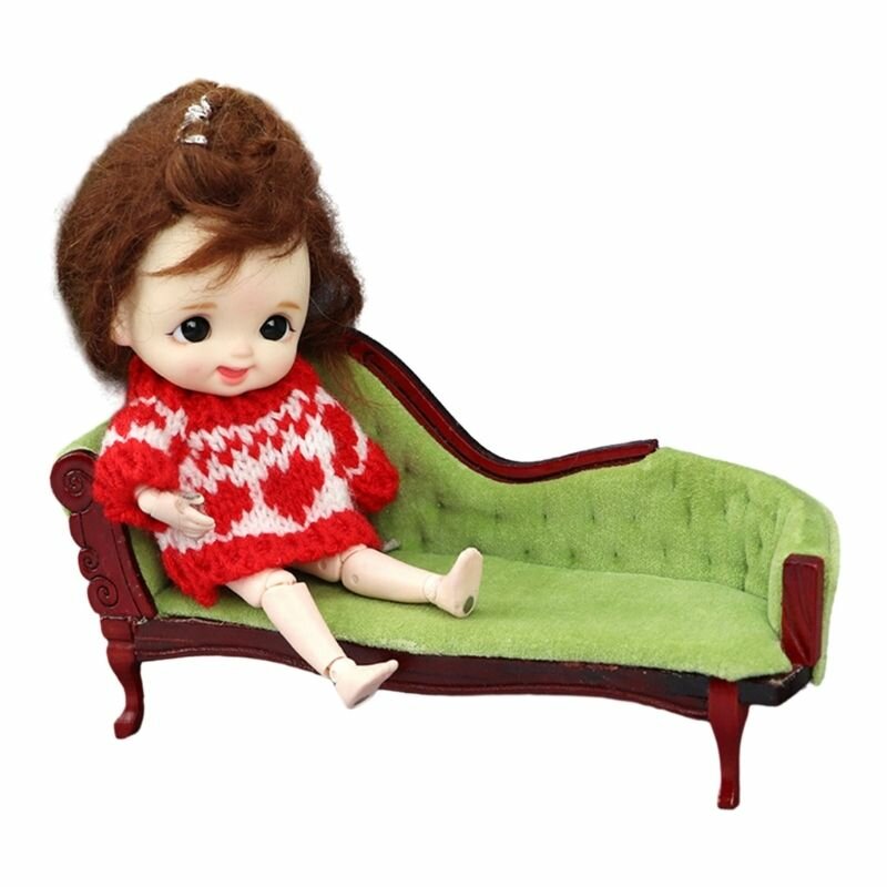 Модель мини-дивана для кукольного домика 1:12