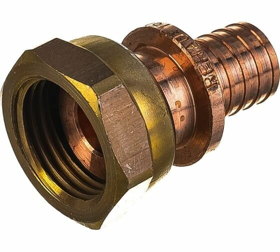 Переходник с накидной гайкой REHAU RAUTITAN 14563351001(13660751001) 16-G 1/2" RX+ для труб из сшитого полиэтилена аксиальный