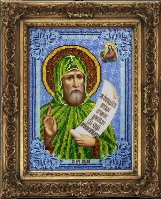Набор для вышивания бисером икона "Святой Виталий" L-118, 19х26 см, Вышиваем бисером
