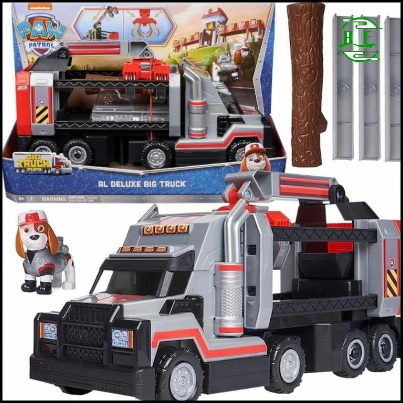 Spin Master Щенячий Патруль Al Deluxe Big Truck - Грузовик с подвижной рукой и бревнами + фигурка собаки Ала 6066042-BFANYIJMO -enj