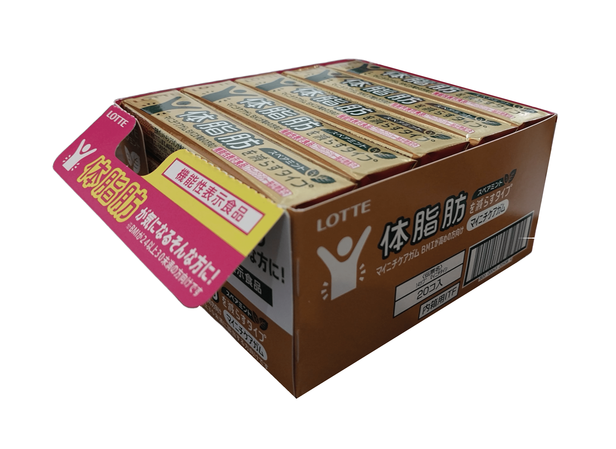 LOTTE Жевательная резинка MAINICHIKEA для похудения, блок 20 уп * 14 подушечек