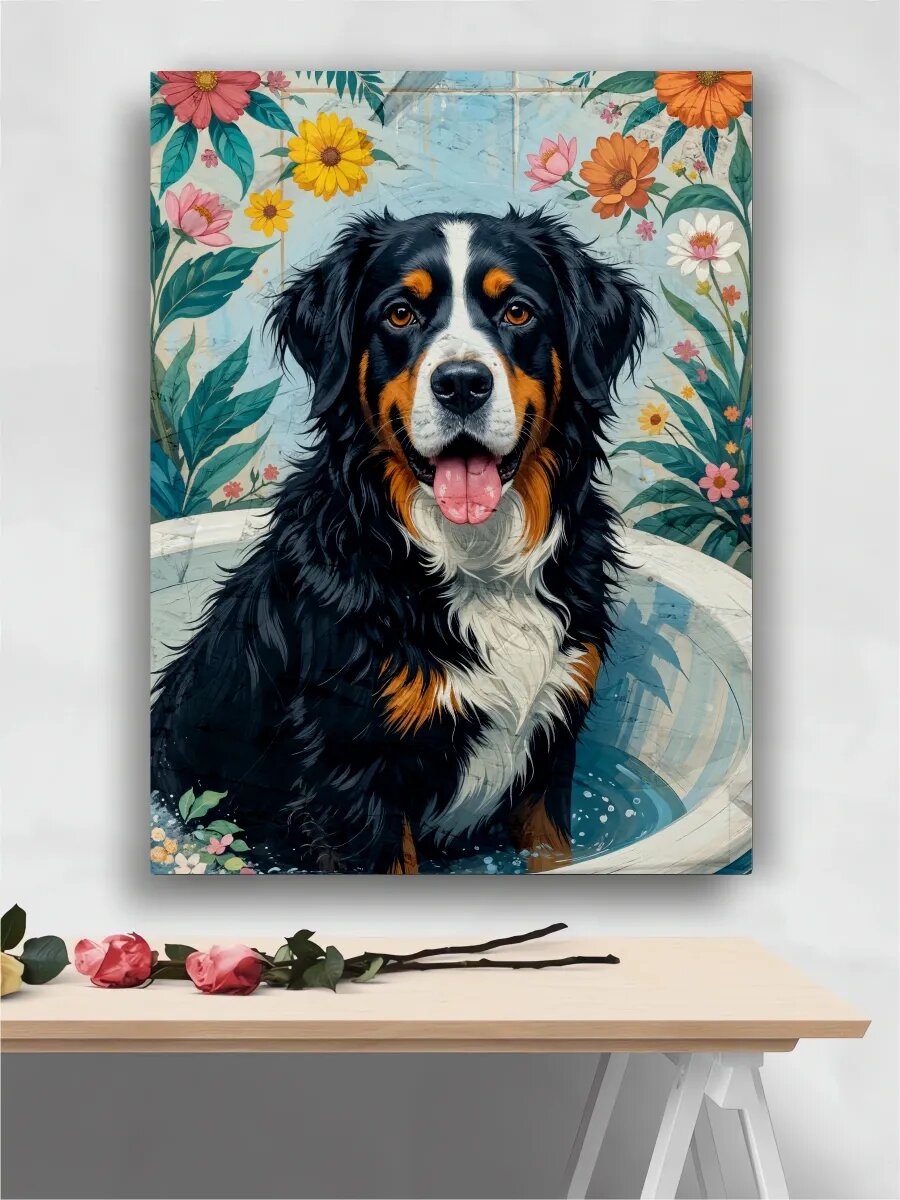 Картина на дереве OSB "Пес"