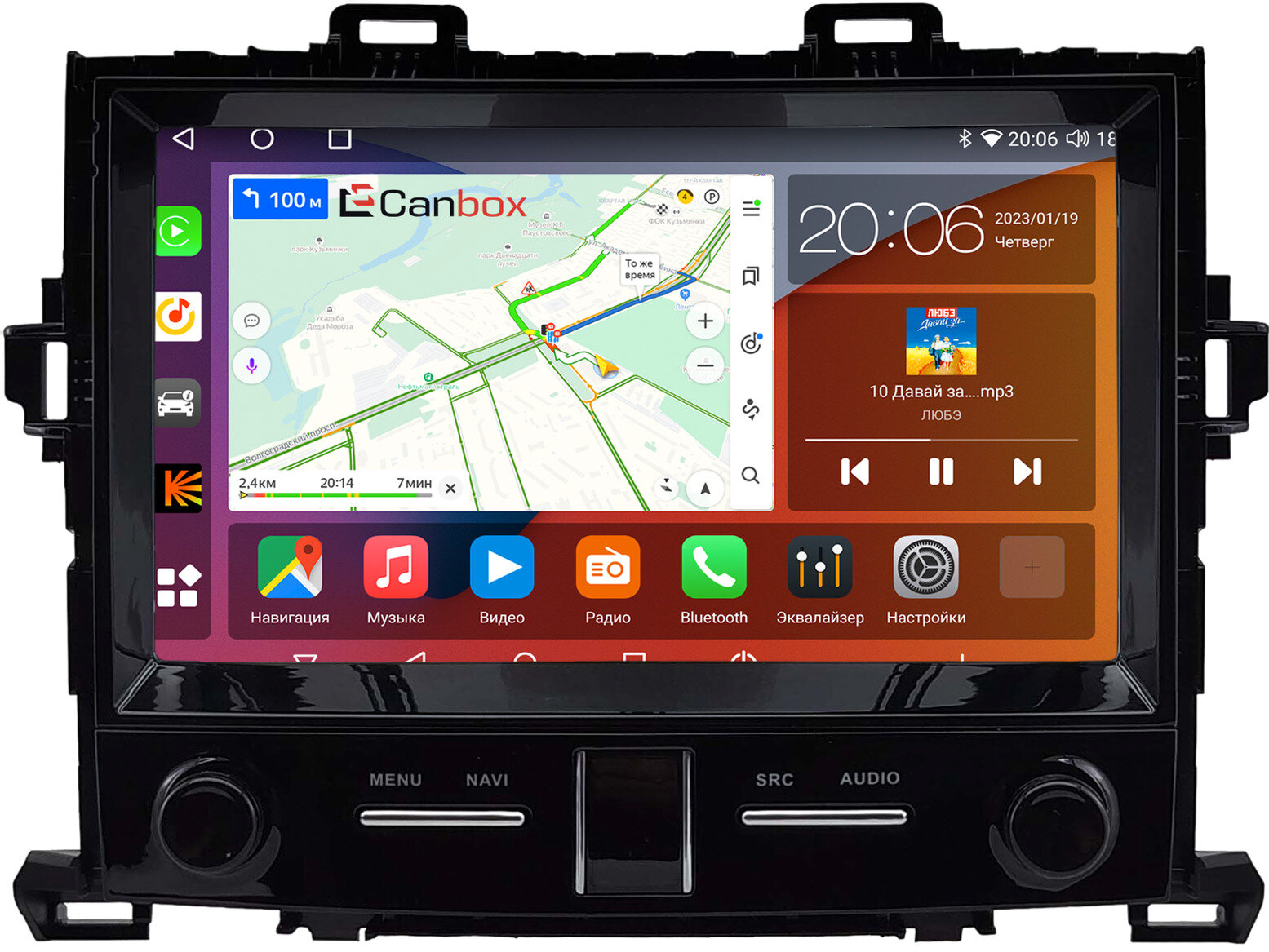 Штатная магнитола Toyota Alphard 2, Vellfire 2008-2015 Canbox Logic-i3 2K 5723-9-0392 на Android 13 (4G-SIM, 4/64, DSP, 360, QLed)