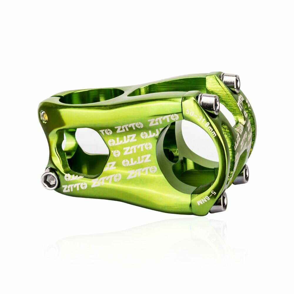 Вынос руля ZTTO MTB 50mm, 31.8мм, 0 градусов зеленый