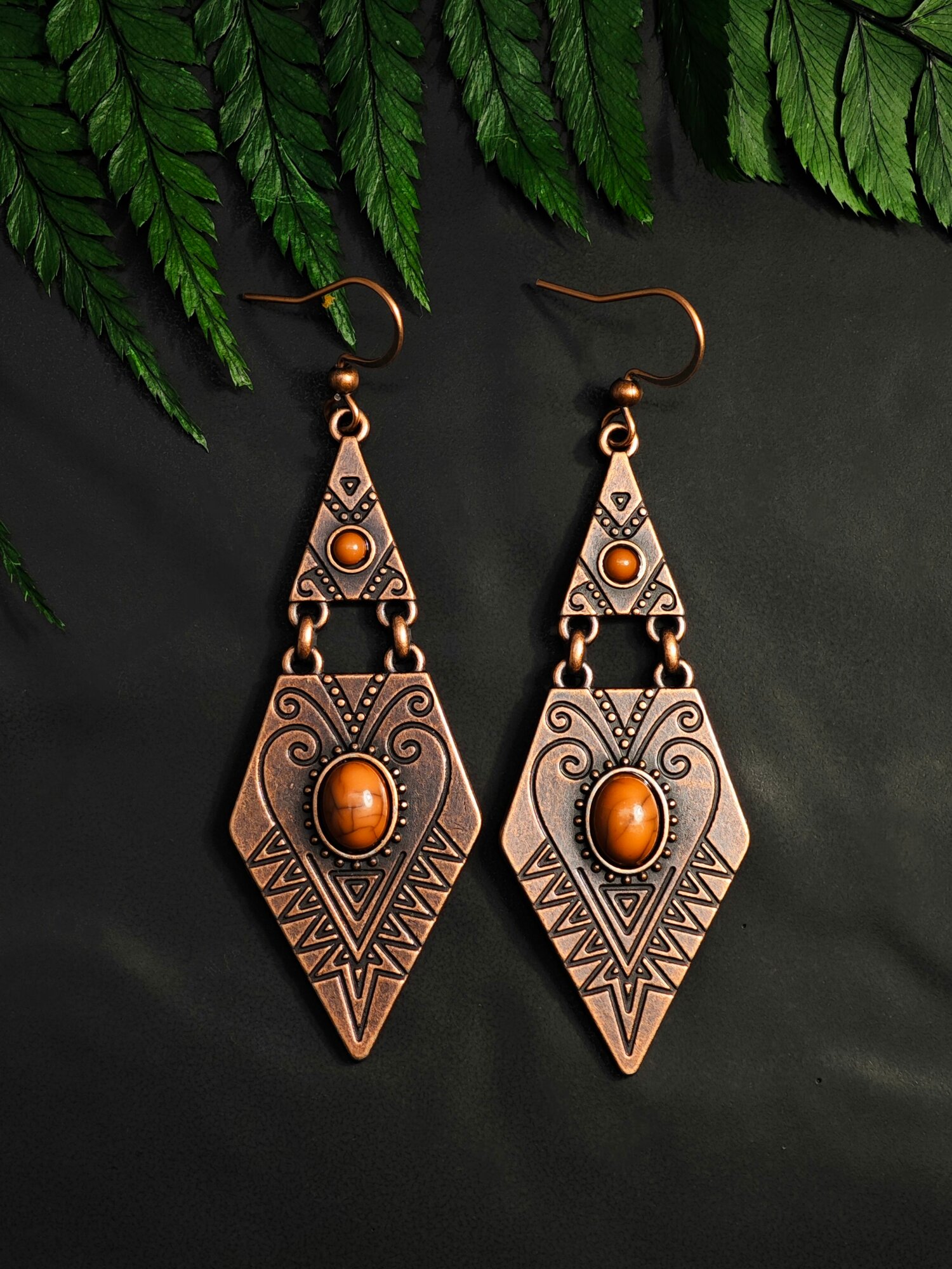 Серьги, бирюза синтетическая, эмаль