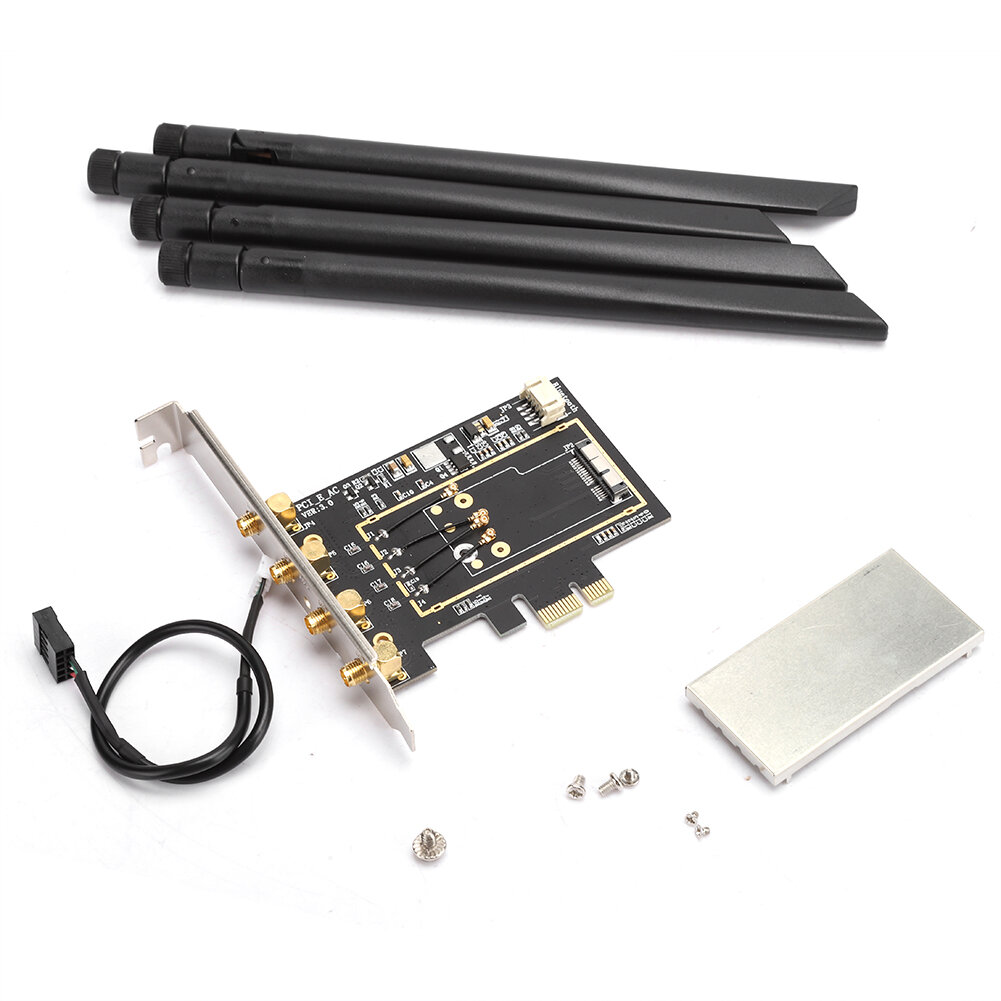Адаптер BCM94360CD NGFF в PCI E, преобразователь для настольной беспроводной сетевой карты.