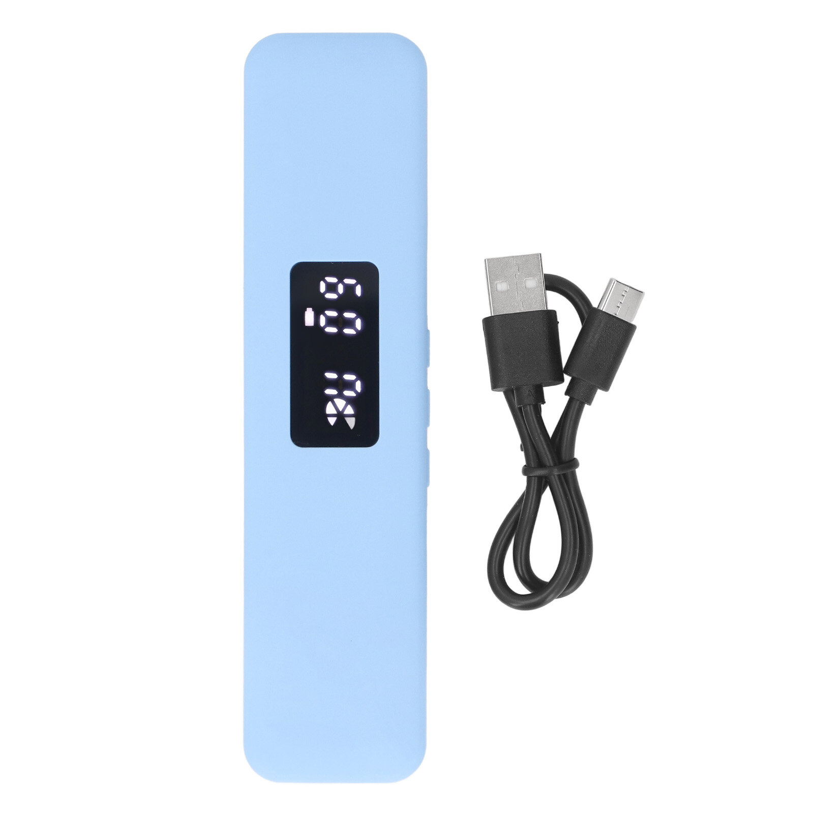 Беспроводной Bluetooth-динамик для подушечек с костной проводимостью, стереозвуком 5.3, басами, функцией улучшения сна, цифровым дисплеем и таймером, синий.