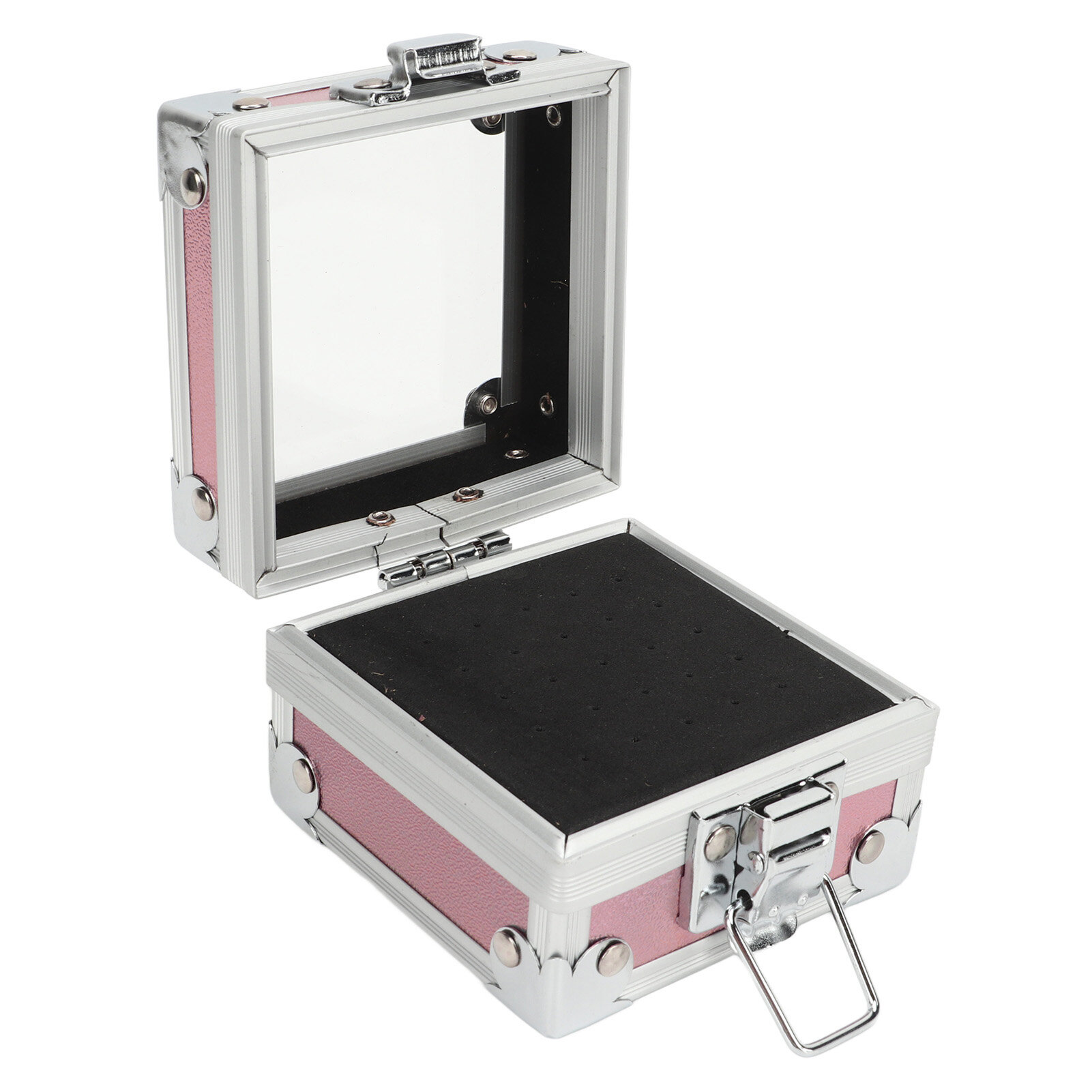 Держатель для фрез для ногтей, контейнер на 25 отверстий, алюминиевый сплав, органайзер для хранения фрез для шлифовки ногтей, розовый