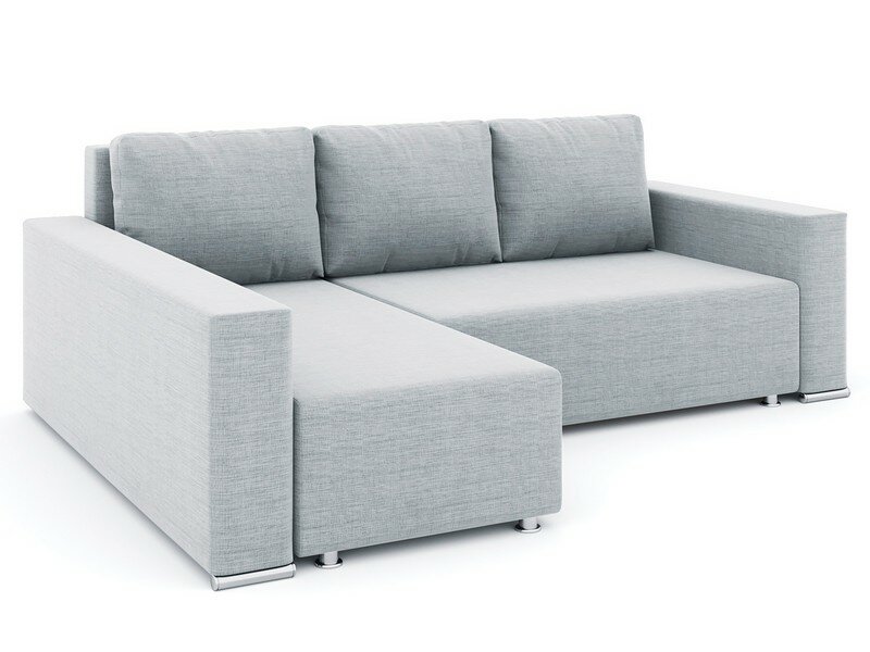 Угловой диван "Марко" механизм еврокнижка, в ткани рогожка дрим лайт грей