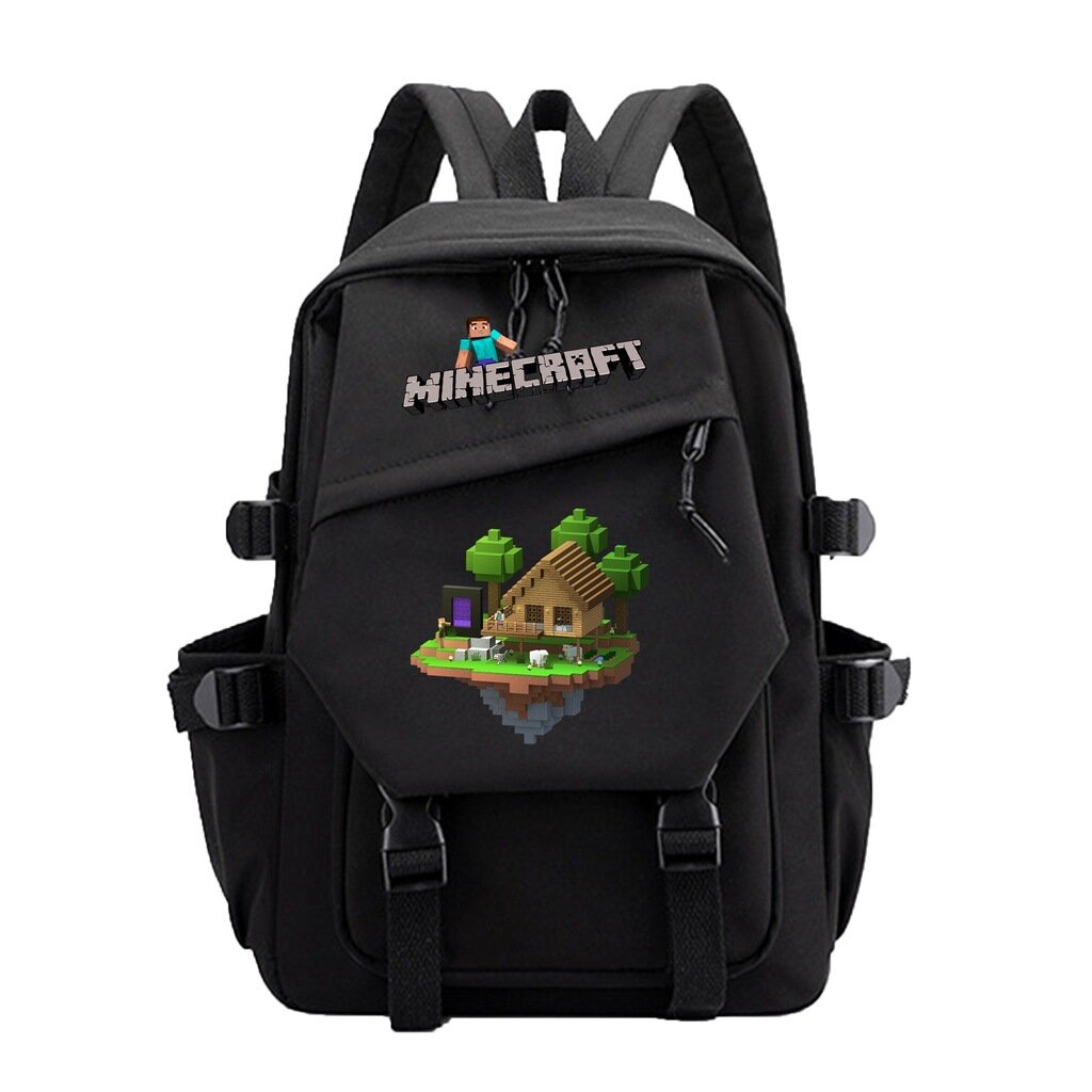 Горячая продажа Minecraft Cartoon Printed Корейская рюкзак ученика средней школы рюкзак средней школы рюкзак